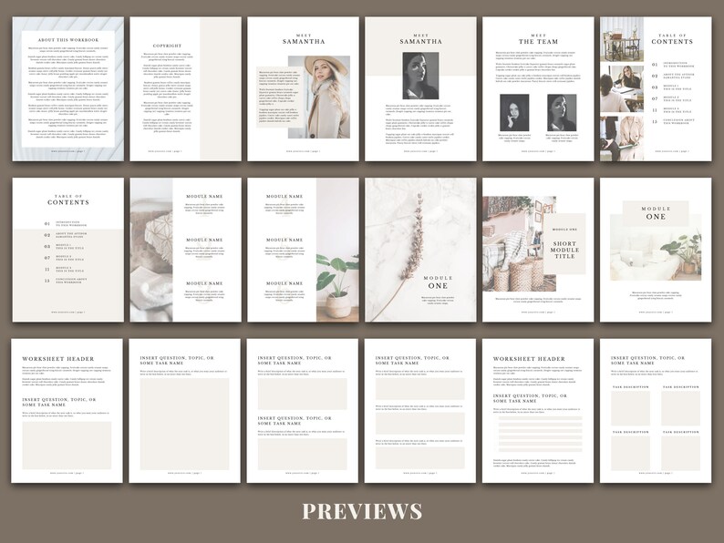 Minimalist Canva Workbook Template, Lead Magnet Worksheet Template, DIY ...