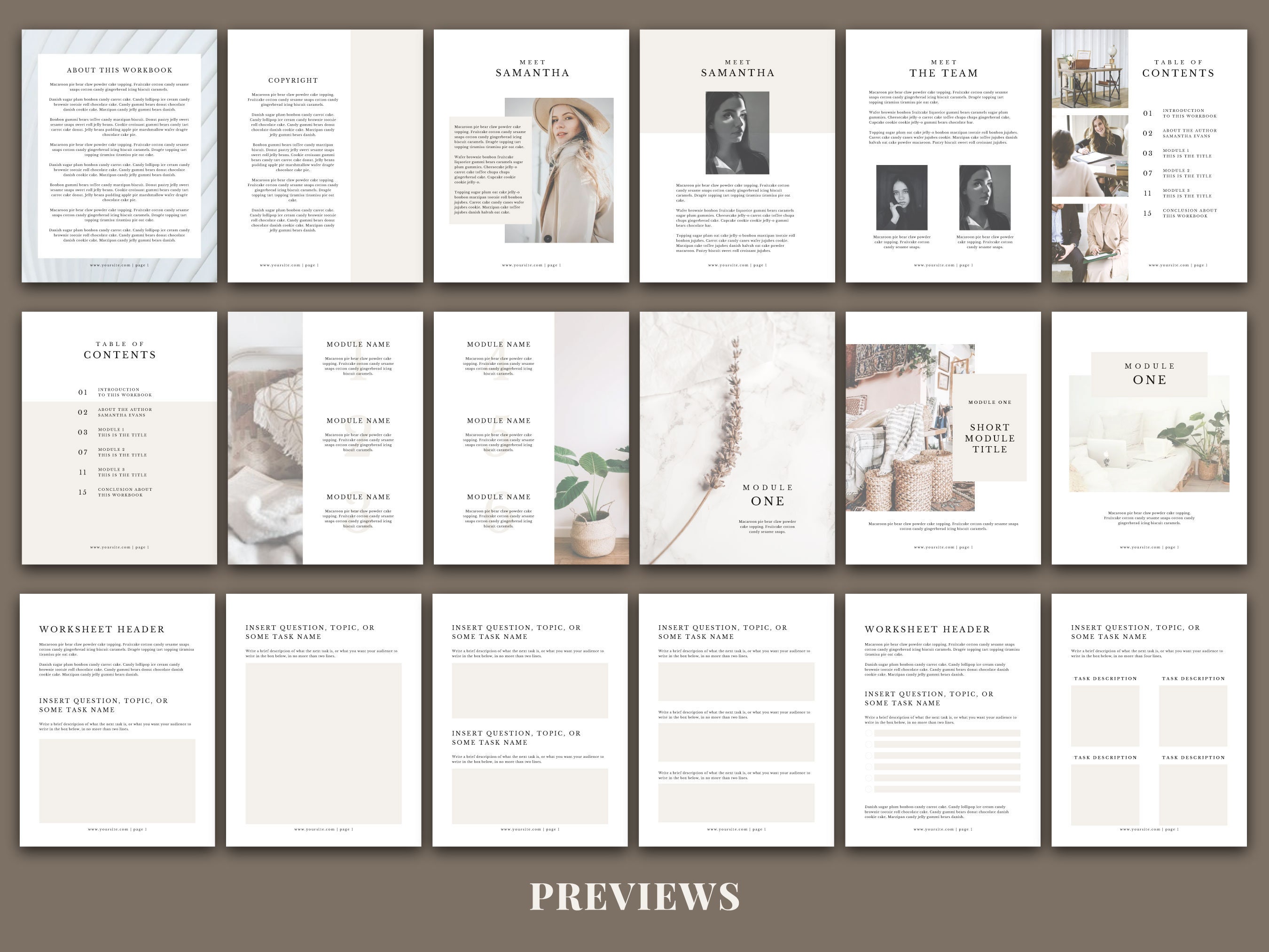 Minimalist Canva Workbook Template, Lead Magnet Worksheet Template, DIY ...