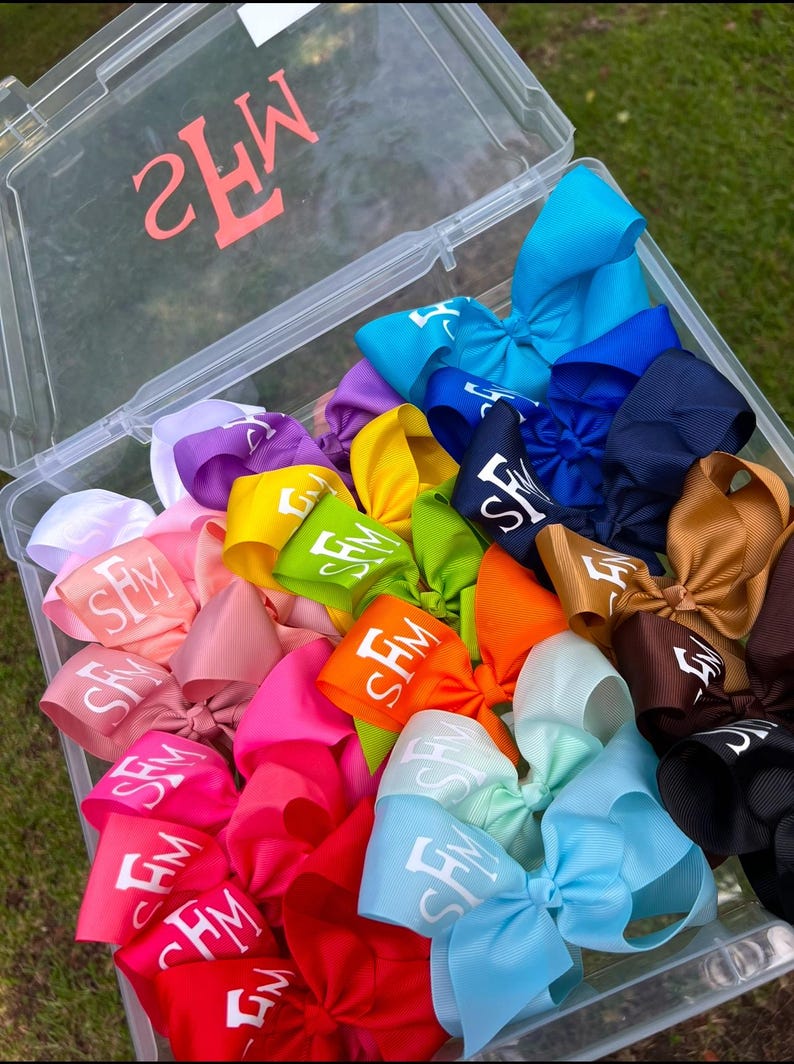 Personalized Hair Bows, Hair Bow Box, Custom Hair Bow, Girls Hair Bows ...