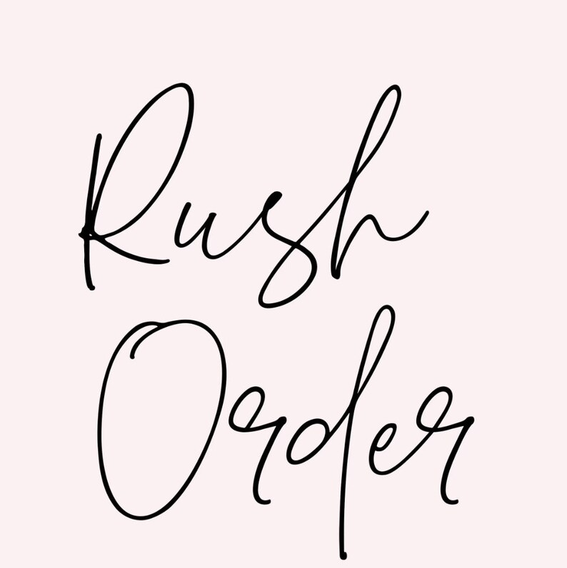 Rush Order - Etsy