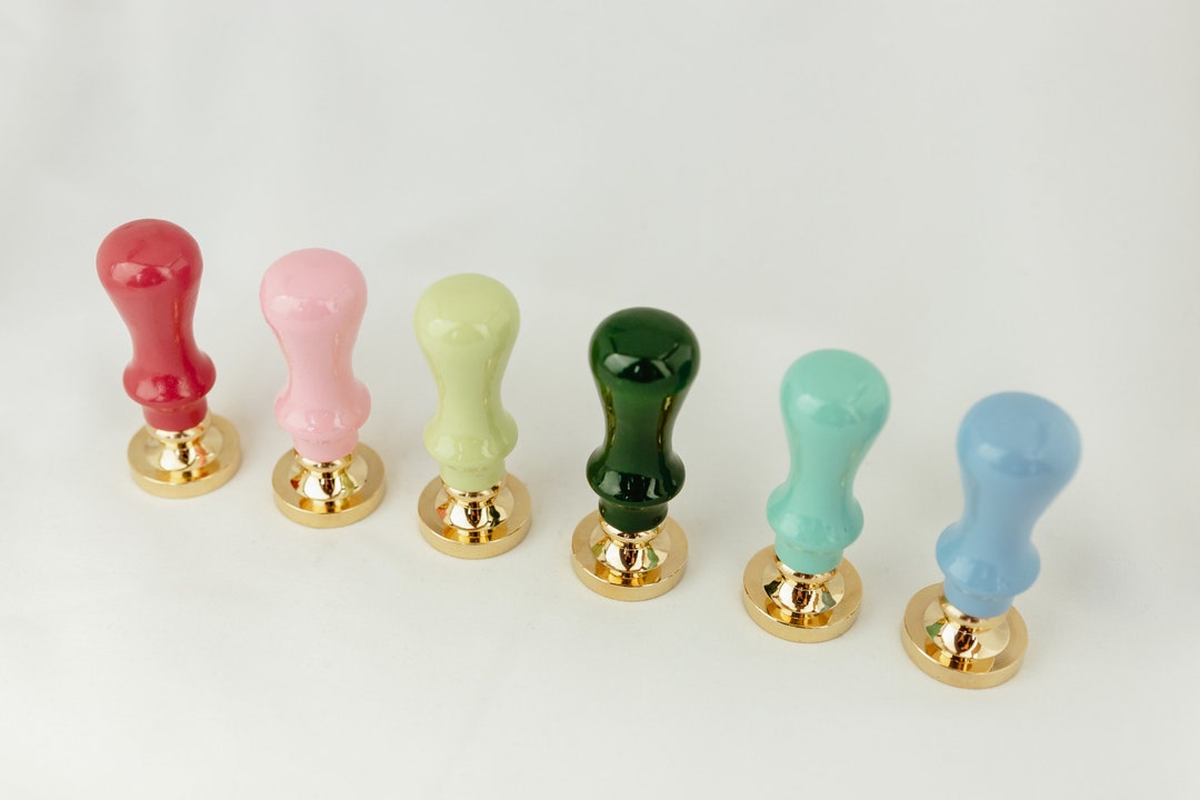 Colorful Wood Wax Seal Stamp Handle: Wedding Invitation Envelope - Etsy