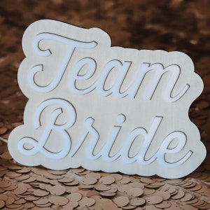 Wedding Photo Booth Props: Team Bride & Groom Acrylic Signs - Etsy