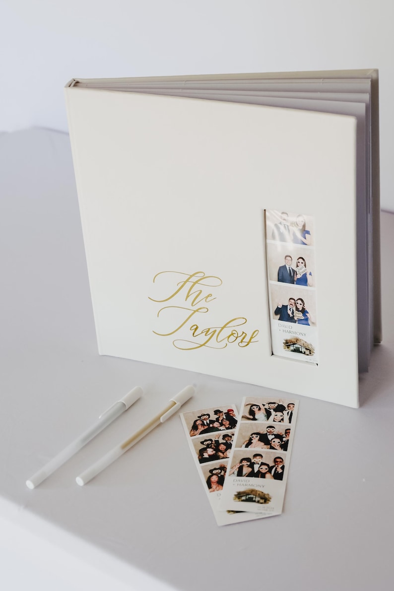 Personalized Wedding Photo Booth Album, 2x6 Photo Strips, Modern ...