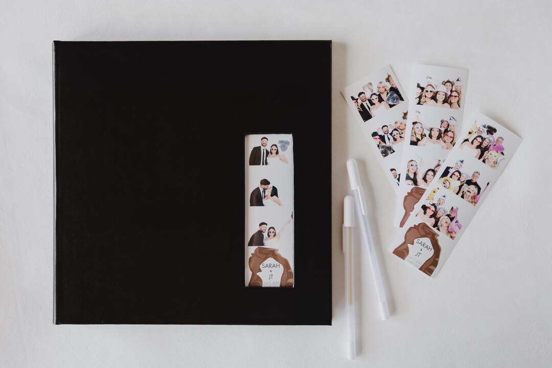 Photo Strip Holder, Photo Booth Guestbook Holds 2x6" Prints, White or ...
