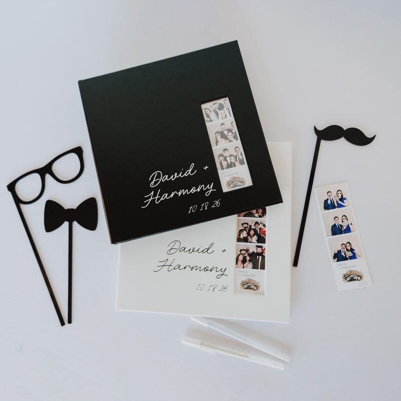 Personalized Wedding Photo Album, Interactive Guestbook, Holds 160 ...