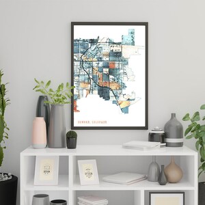 Denver, Colorado Map Print | Denver Map Art | Denver Artwork | Digital ...