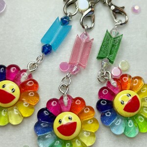 Army Hopeworld Hobicore Rainbow Smiling Flower Keychain Phone Charm - Etsy