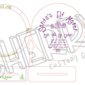 Elf Meter Christmas Digital Cut File | Glowforge File | Christmas SVG ...