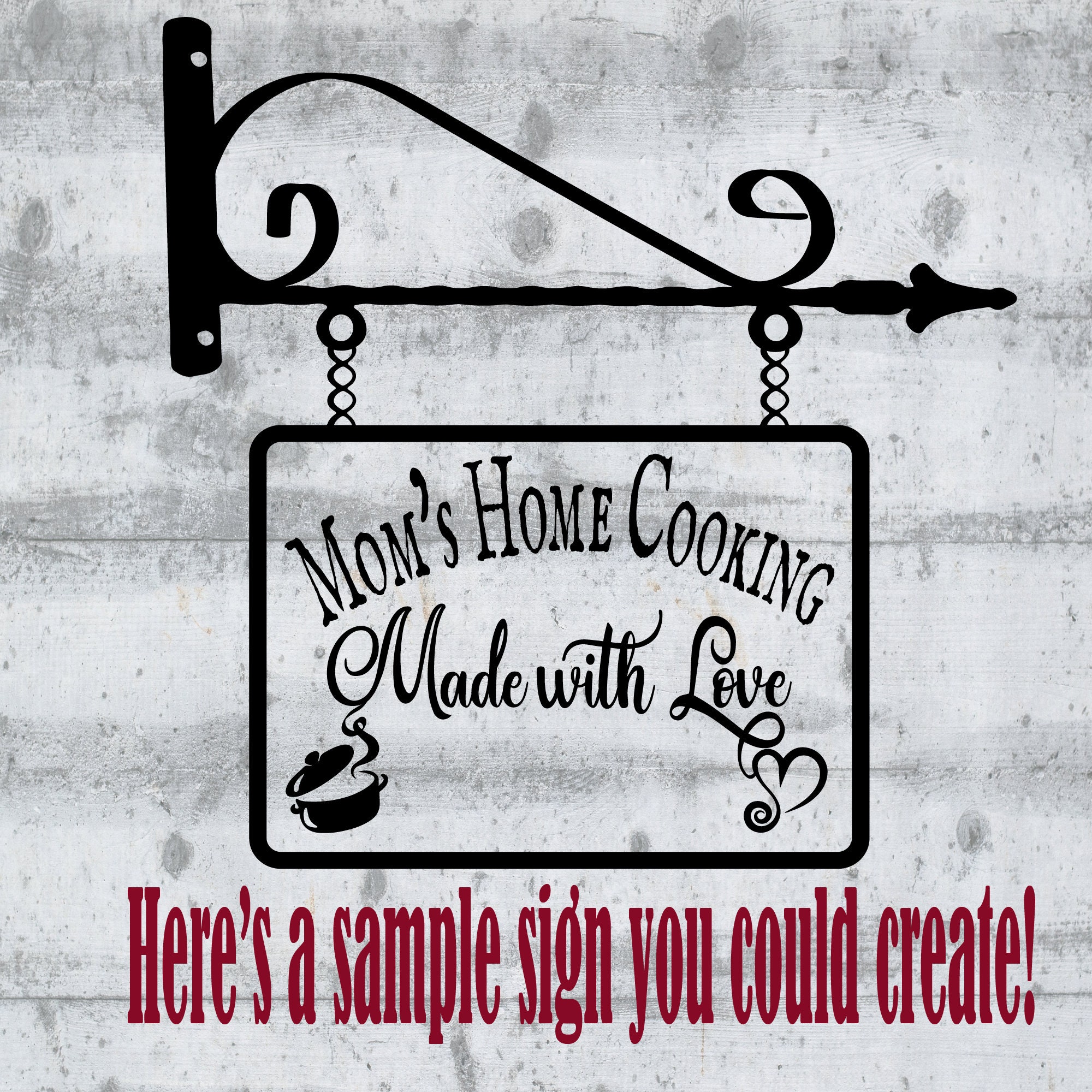 Scrolled Sign SVG Hanging Sign SVG Create Sign Svg Sign | Etsy