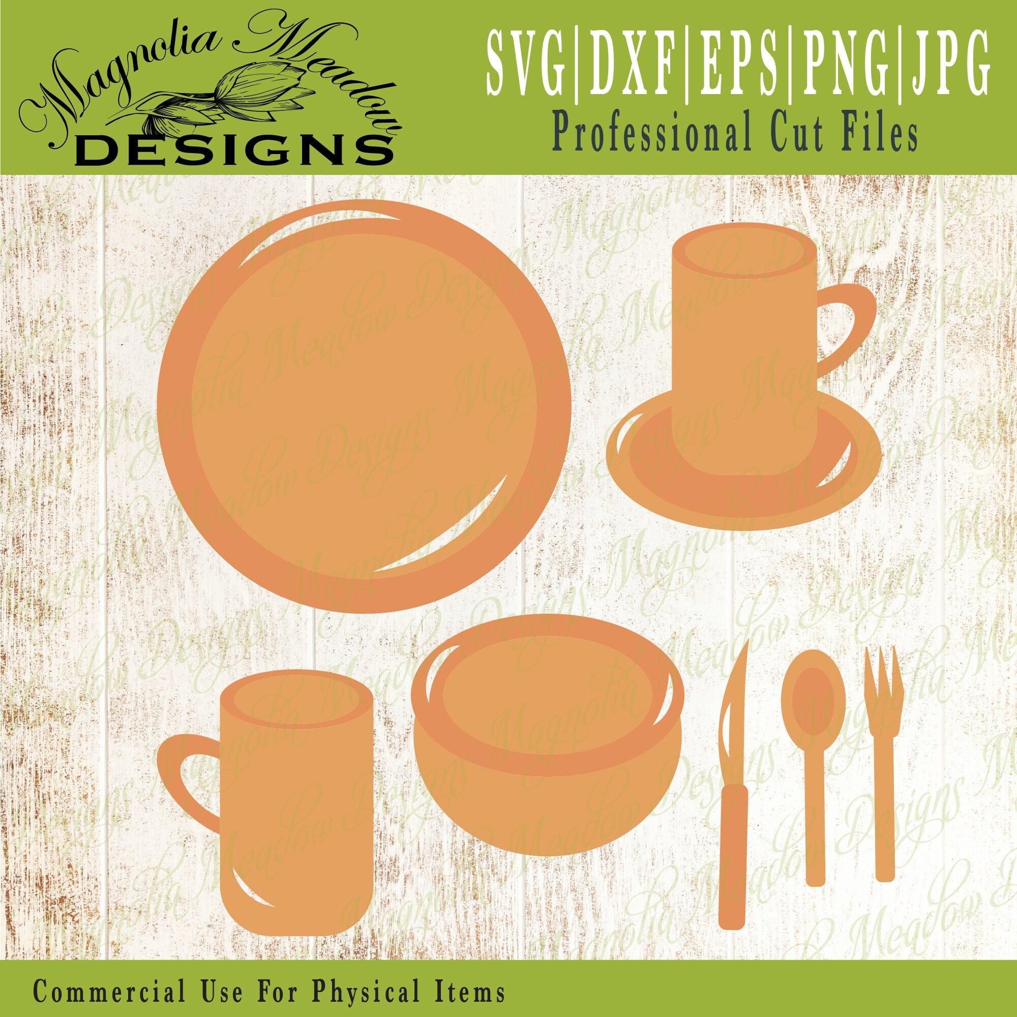 Dinnerware SVG Dishes Svg Plate Svg Bowl Svg Mug SVG | Etsy