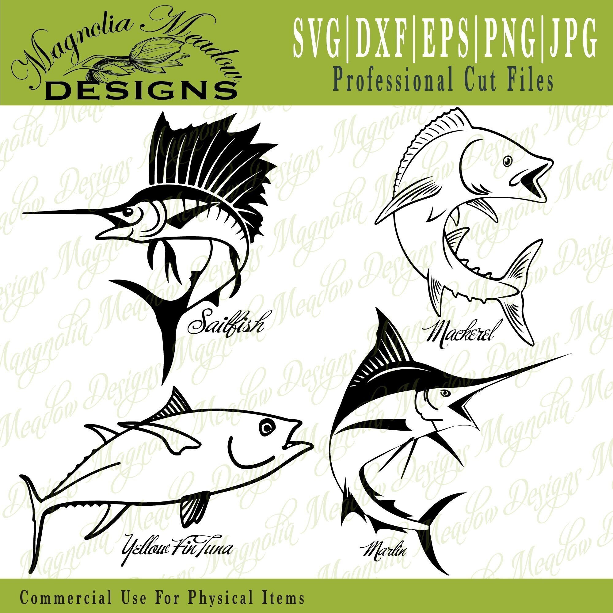 Ocean Fish SVG, Game Fish SVG, Saltwater Fish SVG, Sailfish Svg ...