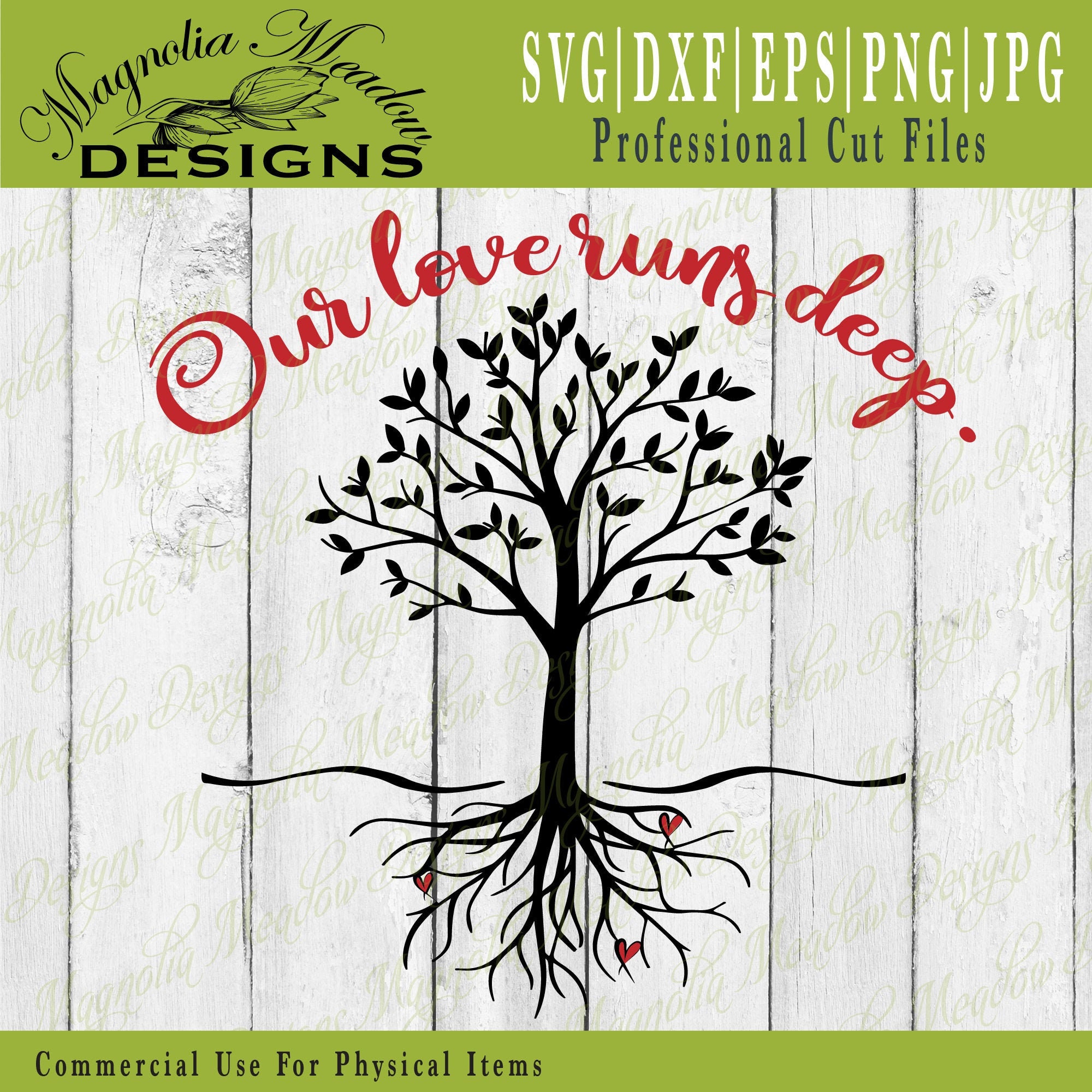 Family Tree SVG, Our Love Runs Deep SVG, Tree Svg, Family Svg, Family ...