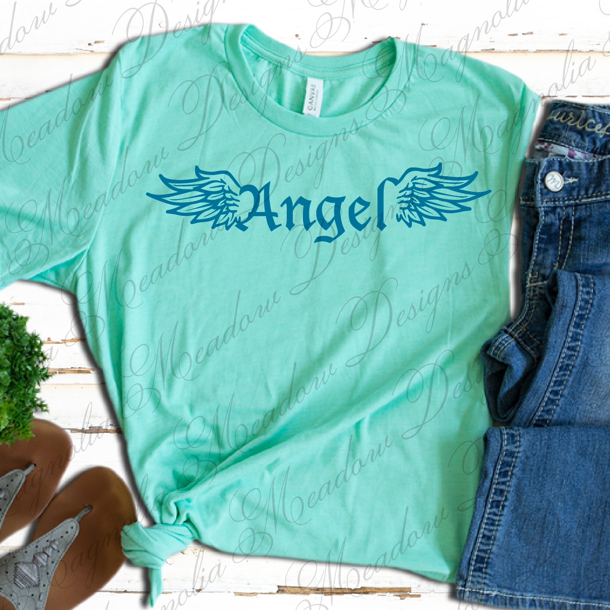 Angel With Wings SVG Angel Wings Angel Word Angel Angel | Etsy