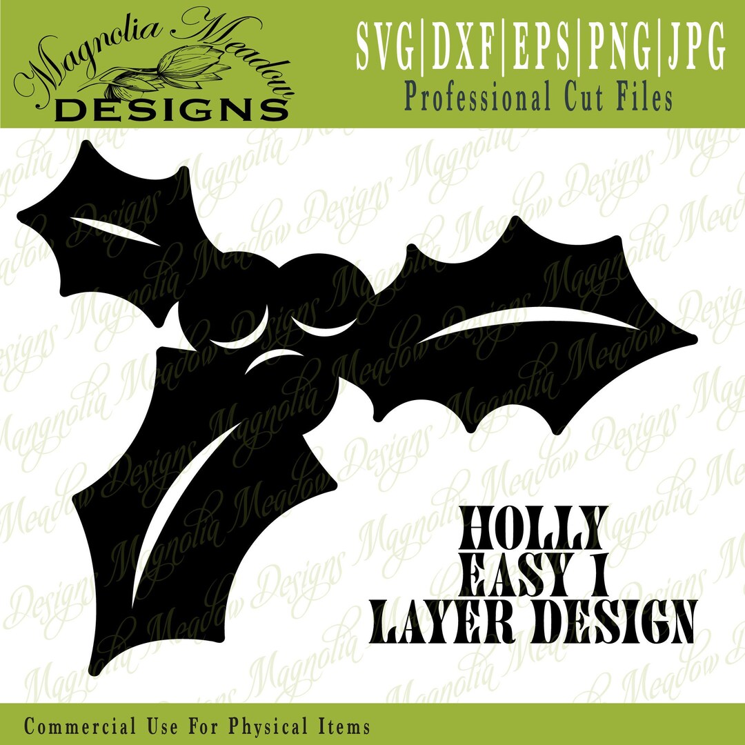Christmas Holly SVG, Holly SVG, Holly Leaf SVG, Holly Berries Svg ...