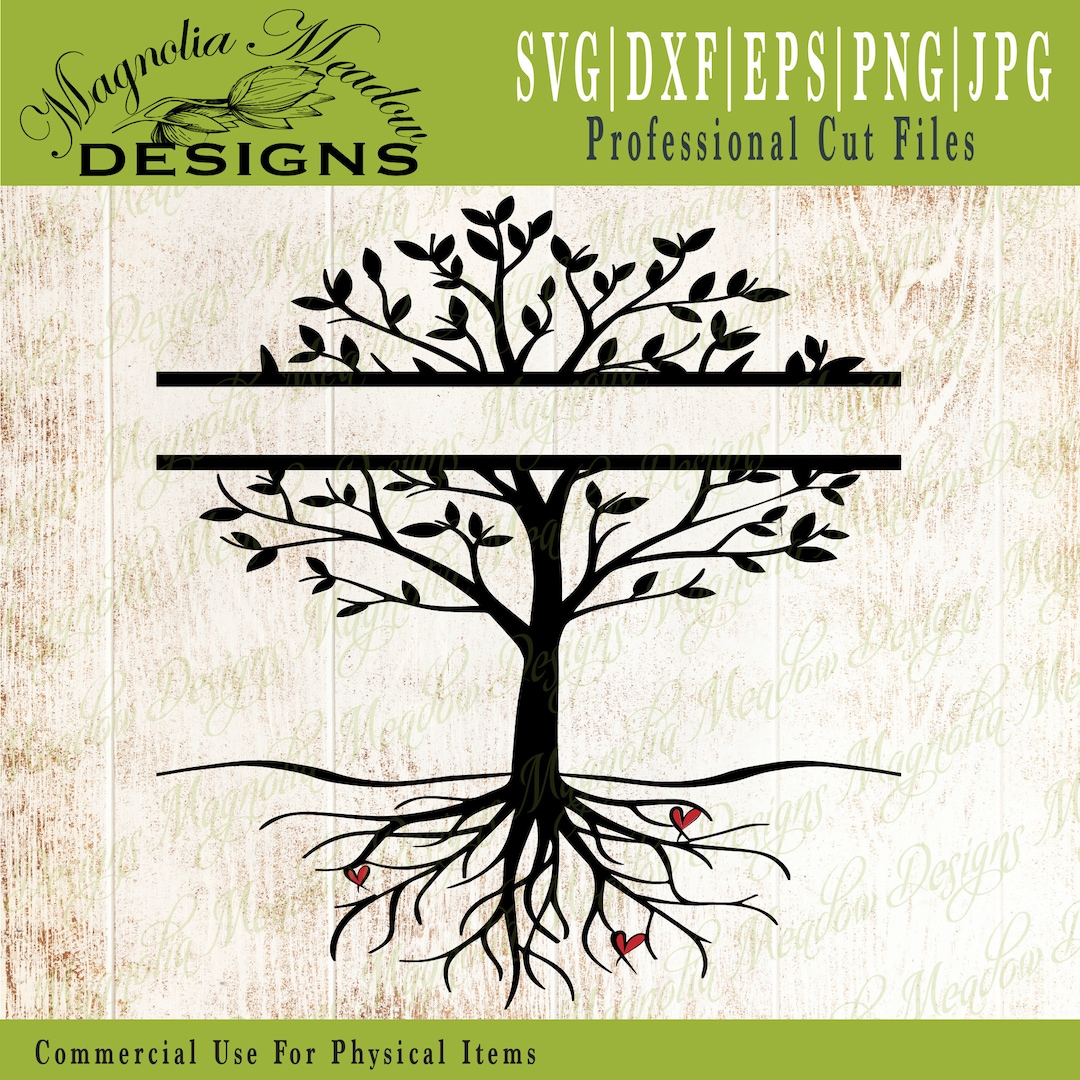 Split Monogram SVG, Family Name Svg, Family Tree SVG, Tree Svg, Family ...