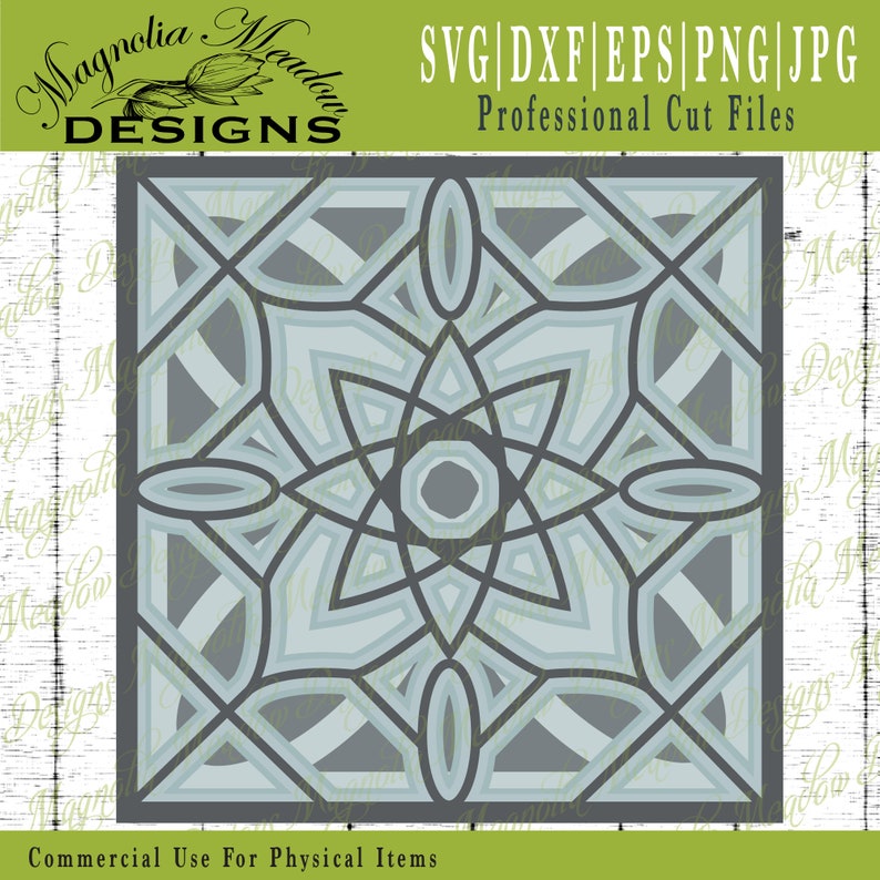 Square Mandala SVG - 3D Mandala SVG - Layered Mandala SVG - Crafters ...
