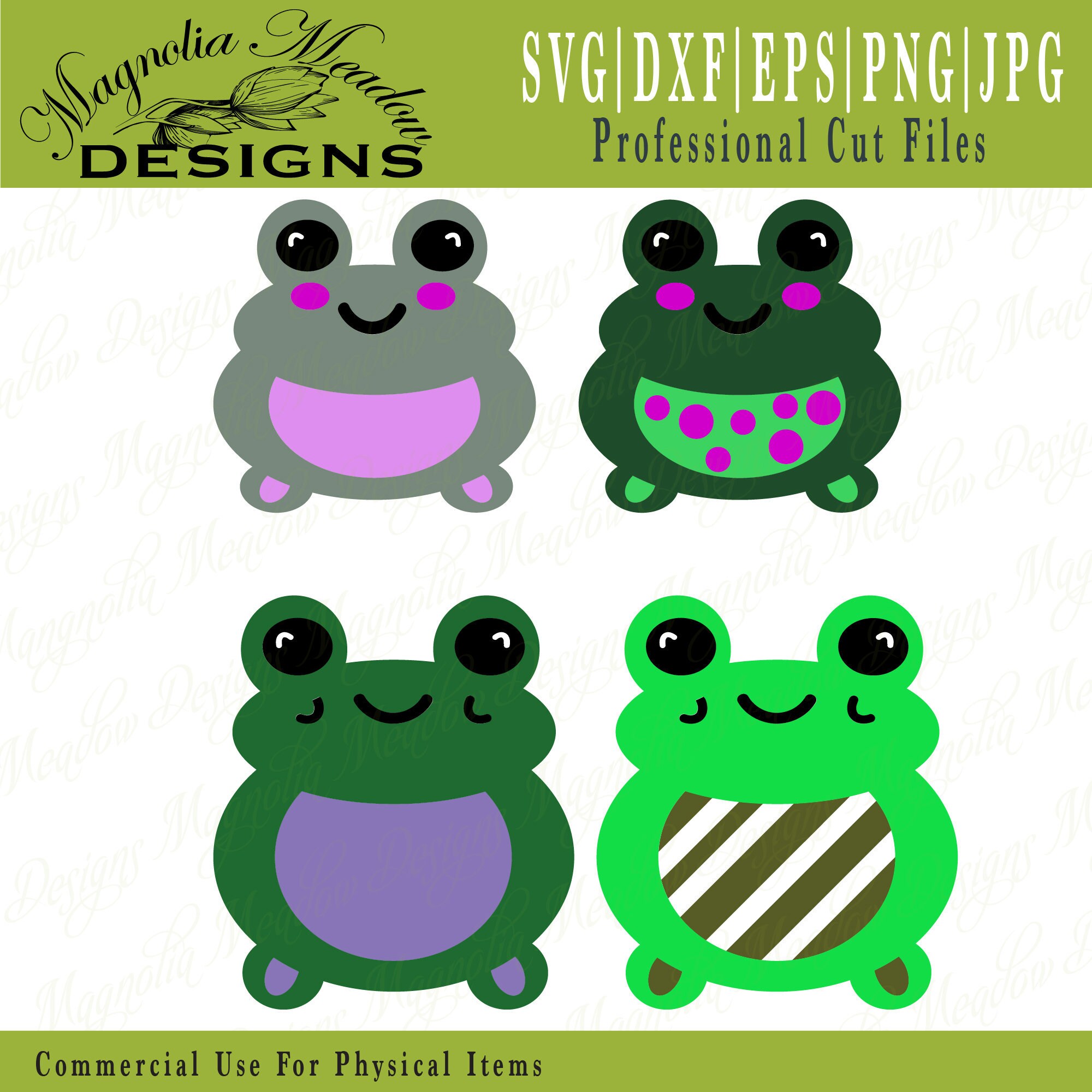 Frogs SVG - Kawaii Frog SVG - Kids Cute Frog SVG - Kid's Birthday Decor ...