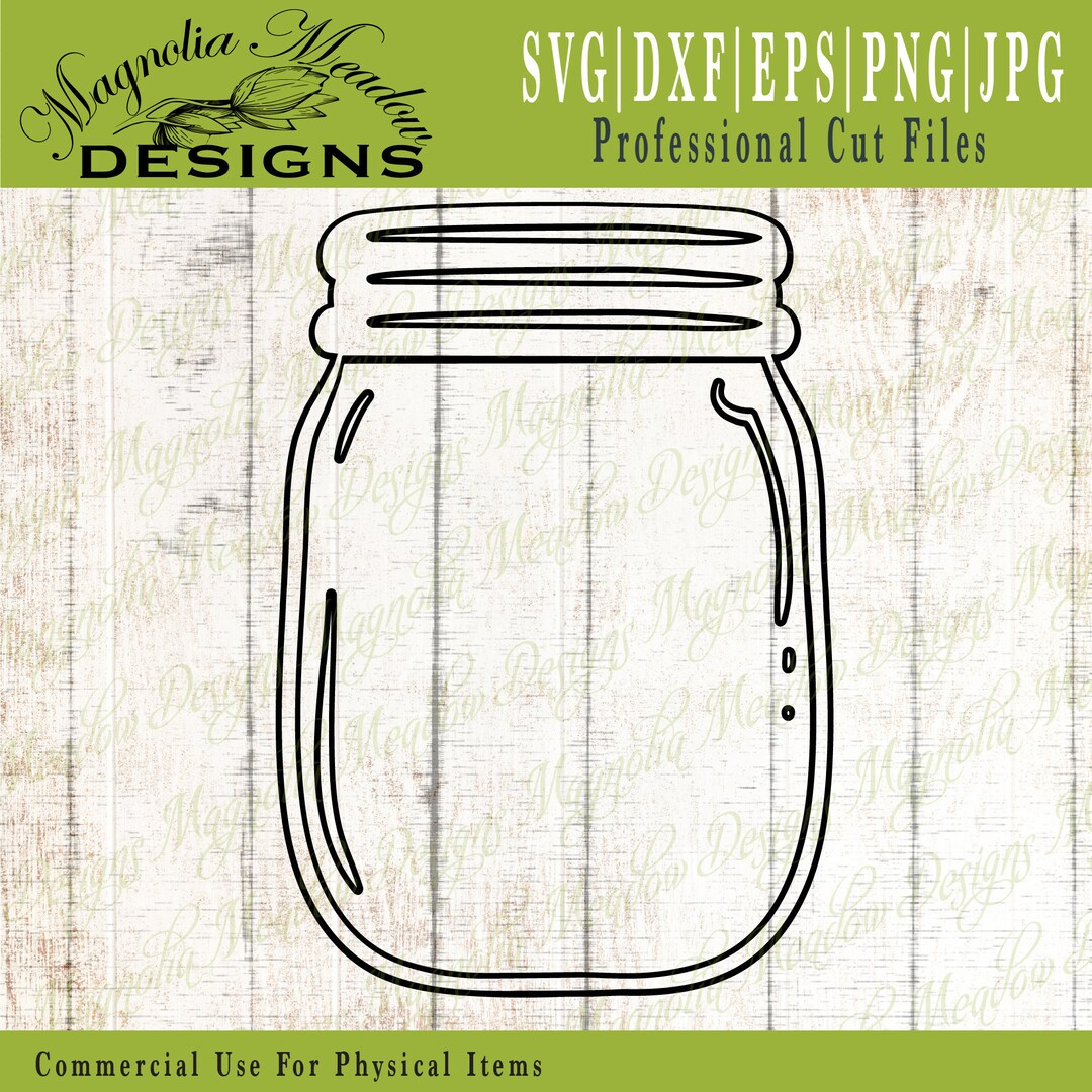 Mason Jar Svg Empty Glass Jar SVG Glass Jar SVG Farm - Etsy