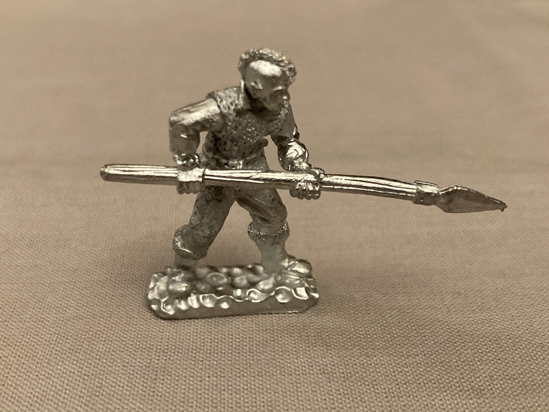 Pewter Orc With Spear and Mohawk - Etsy