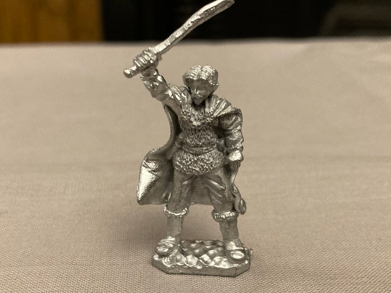 Pewter Miniature Swordsman With Cape - Etsy