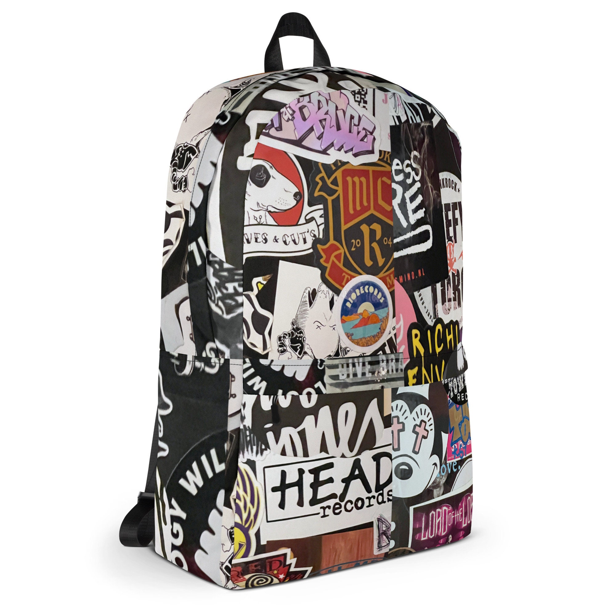Graffiti Print Backpack, Urban Style Computer Bag, High-quality Vibrant ...