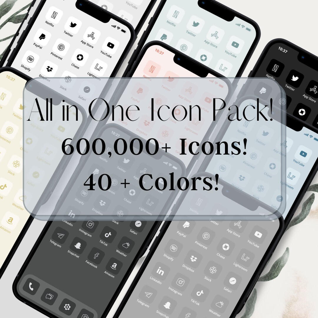 600000+ Minimal High Resolution Ios Icons Pack Mega Bundle | iPhone IOS ...