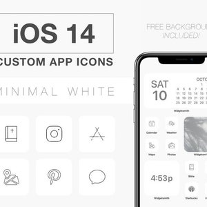 Ios 14 Minimal White + Black Icon Pack 4500+ Icons Bundle With Free 40 ...