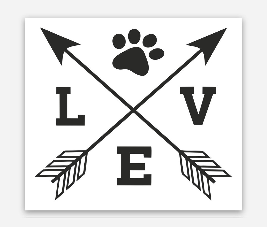 Arrows of Love Dog Sticker – Waterproof Vinyl Decal - Etsy