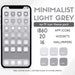Minimalist Light Grey iPhone Ios 14 Ios 15 App Icons Pack Grey ...