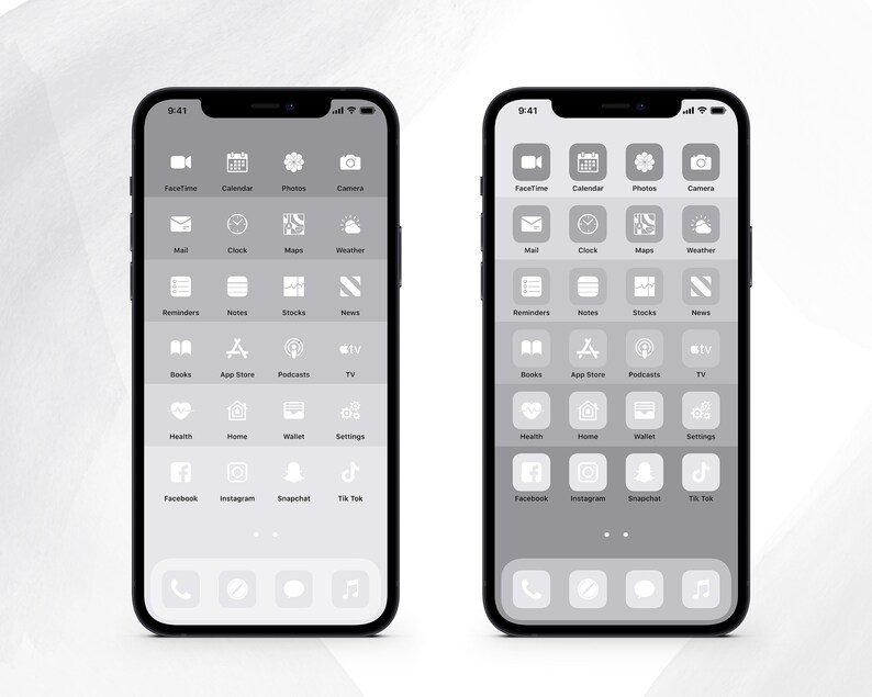 Minimalist Light Grey iPhone Ios 14 Ios 15 App Icons Pack | Grey ...