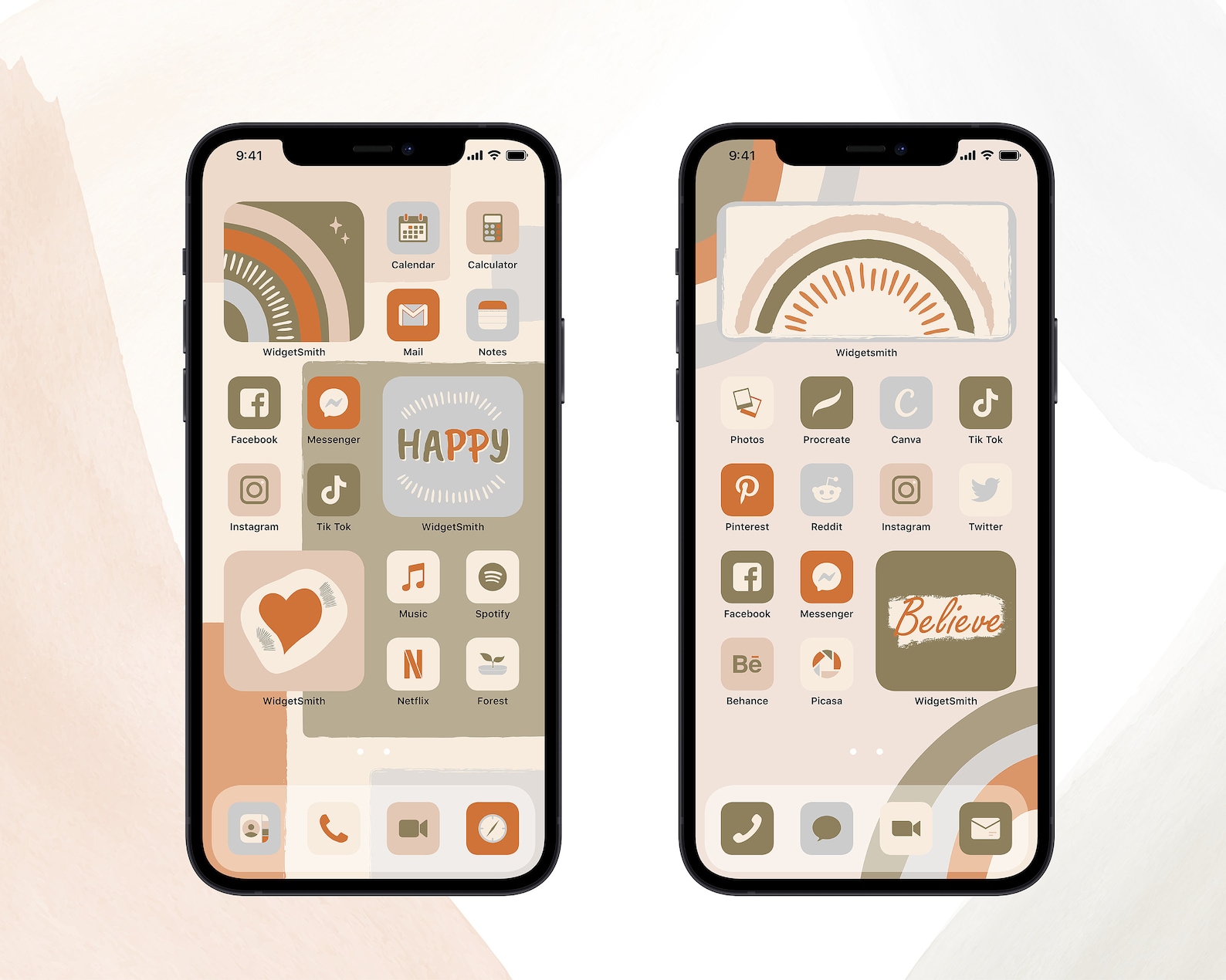 Earth Tone Boho iPhone Ios 14 Ios 15 App Icons Pack | Boho Aesthetic ...