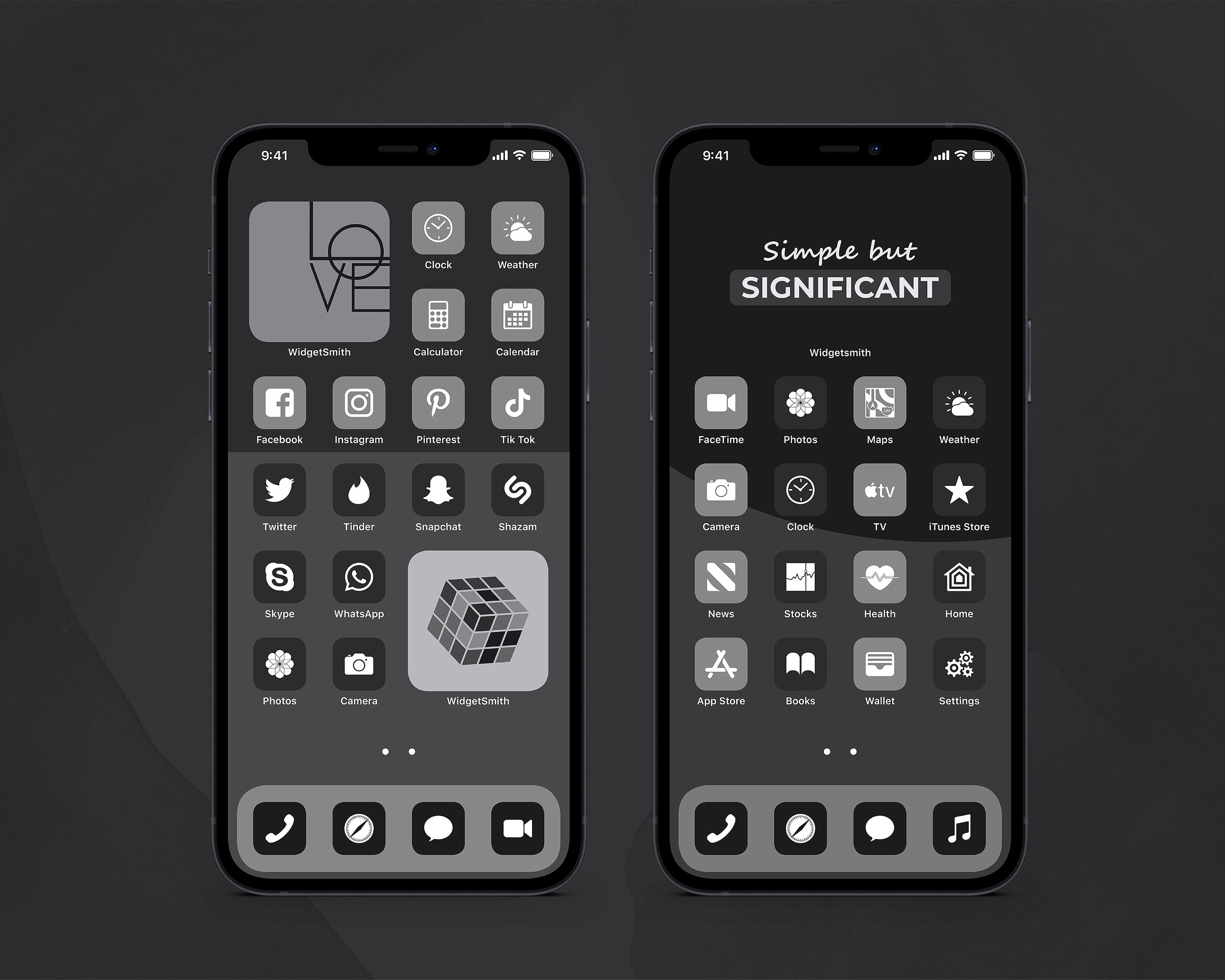 Minimalist Dark Grey iPhone Ios 14 Ios 15 App Icons Pack | Grey ...