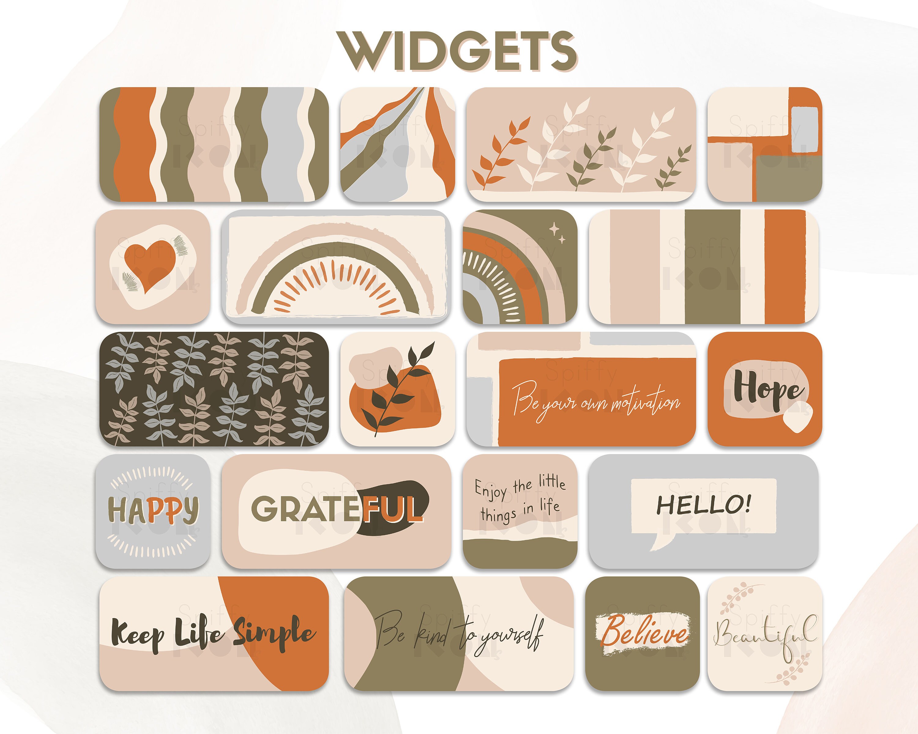 Earth Tone Boho iPhone Ios 14 Ios 15 App Icons Pack | Boho Aesthetic ...