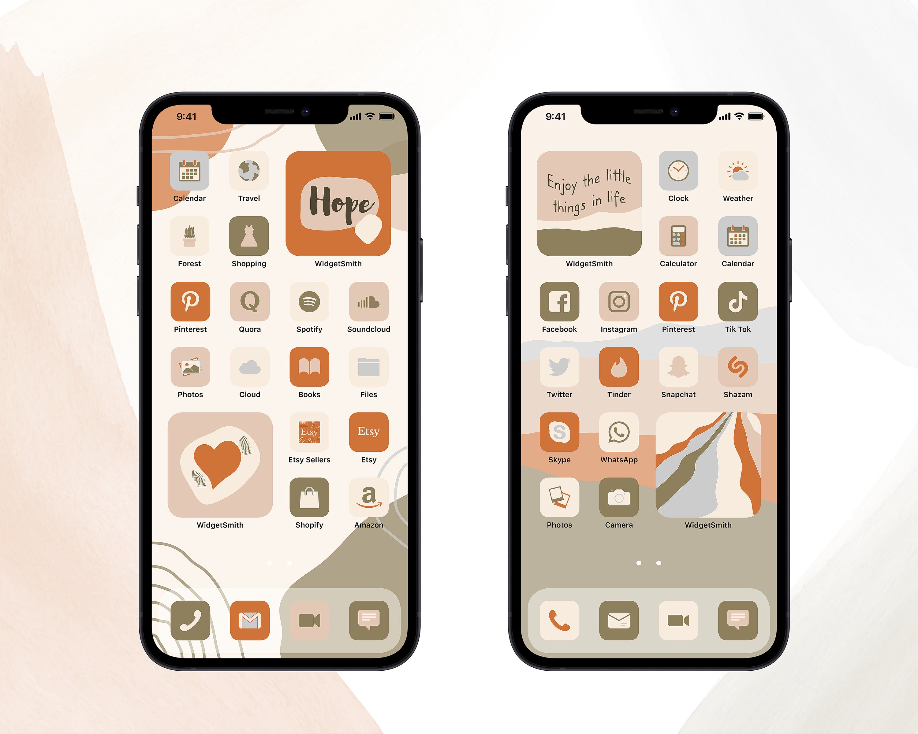 Earth Tone Boho iPhone Ios 14 Ios 15 App Icons Pack | Boho Aesthetic ...
