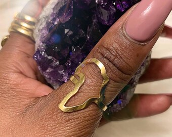 Africa Map Ring | Etsy