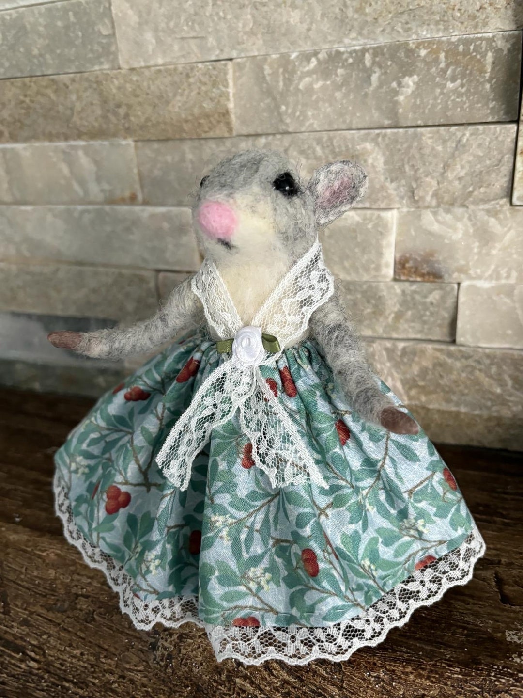 Needle Felted Mouse Doll, Ornamental Realistic Sculpture, Handmade Cute Gift for Mice Lovers ...