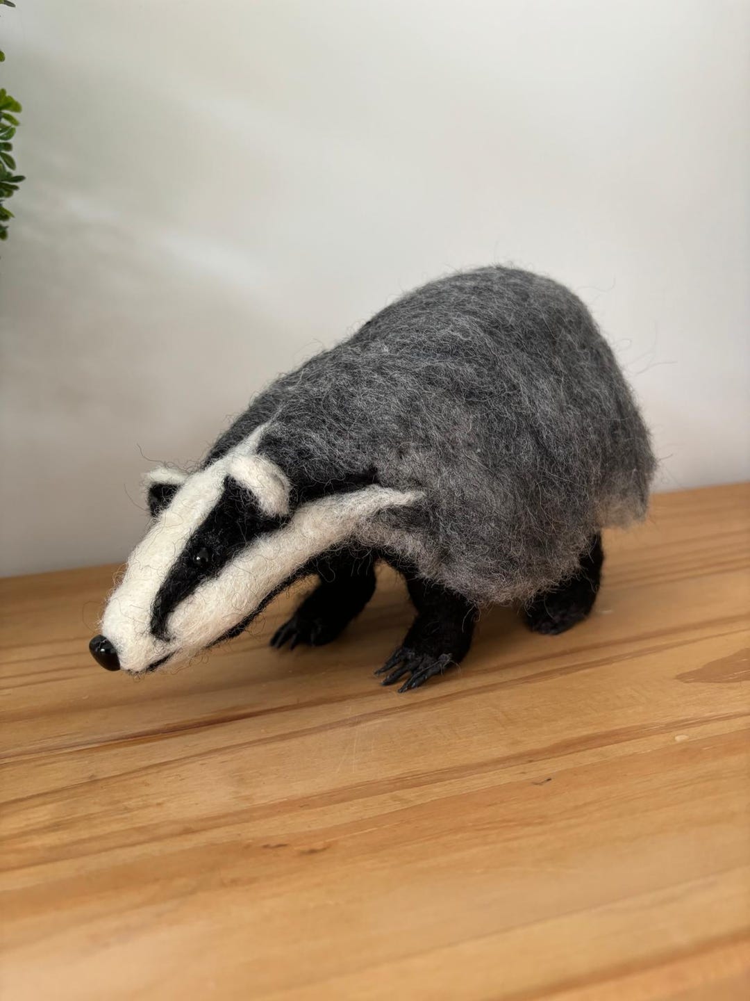 Needle-felted Badger, Woodland Creature Wool Sculpture, Forest Animal ...