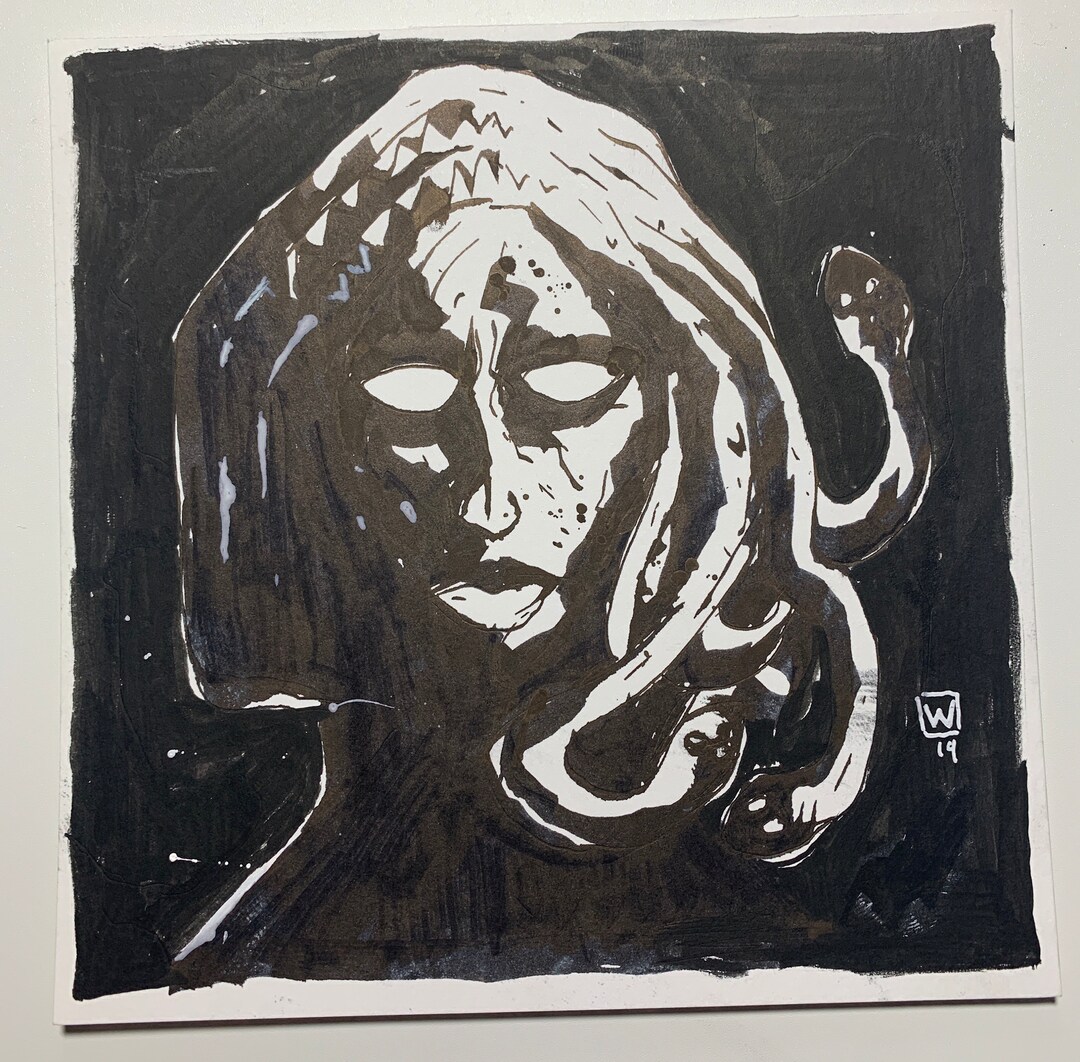 Hecate, 6x6 Original Ink Drawing - Etsy