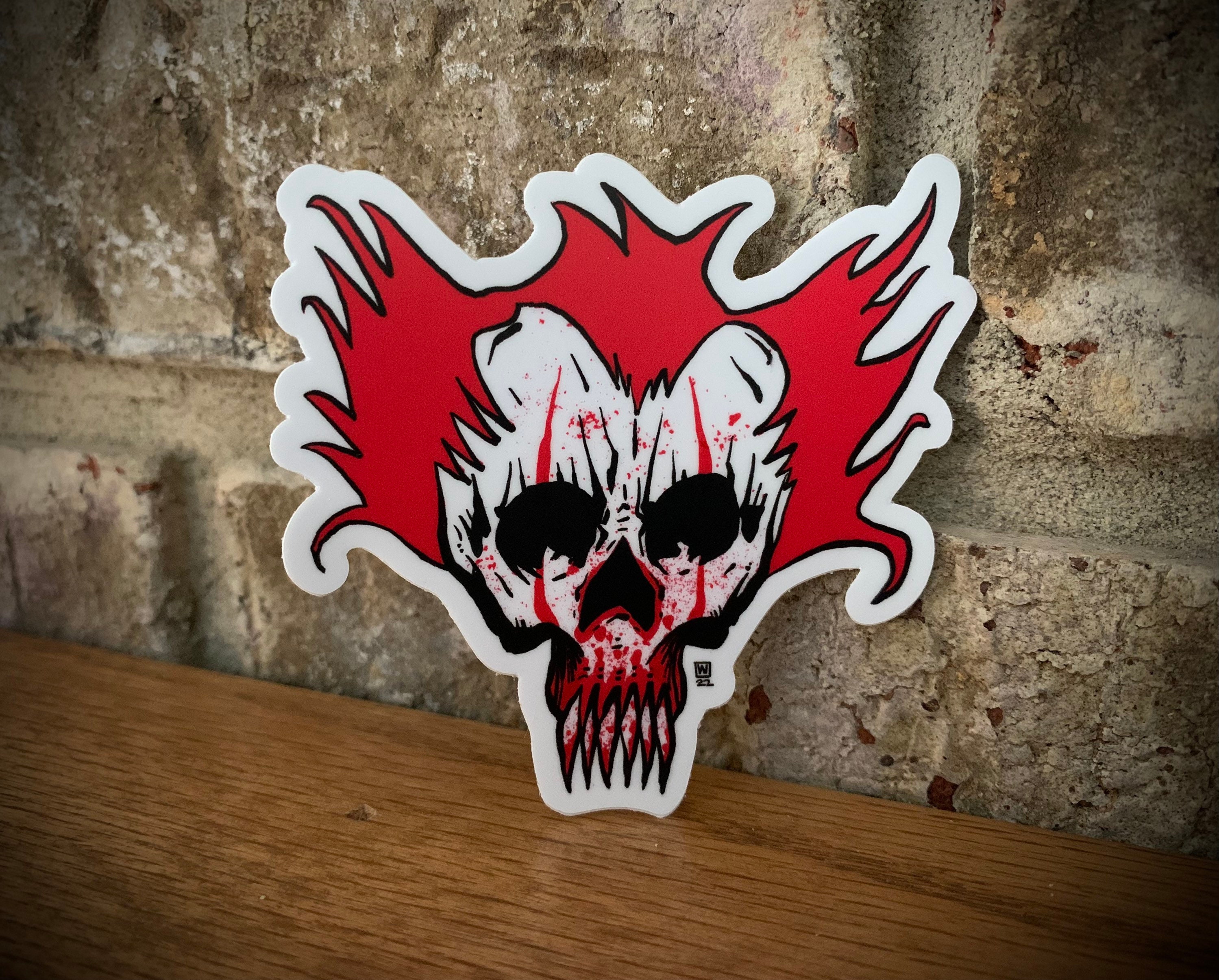 Pennywise Skull Sticker - Etsy