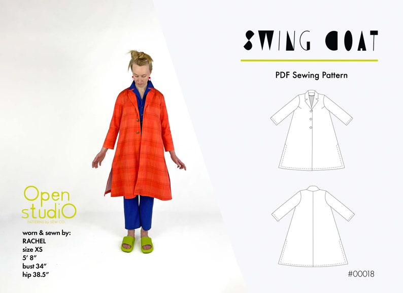 Swing Coat / Sizes XXS-5X / PDF Sewing Pattern by Open Studio - Etsy