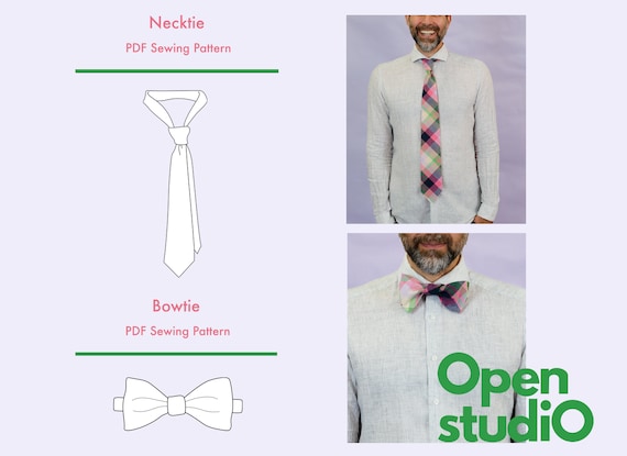 Necktie and Bowtie Sewing Pattern PDF - Etsy