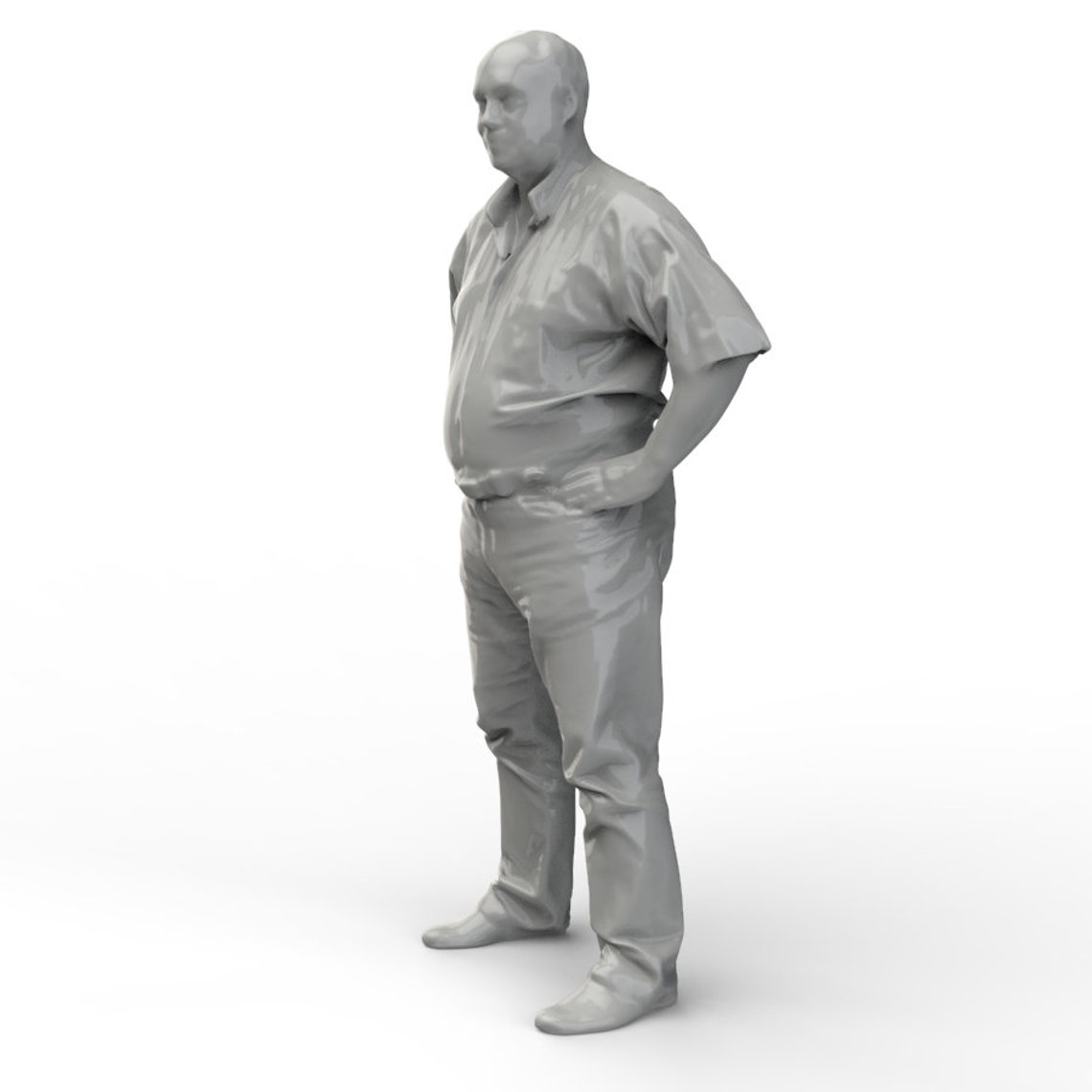 Architectural Model Figures 1:28 Scale Old Man Standing bald - Etsy