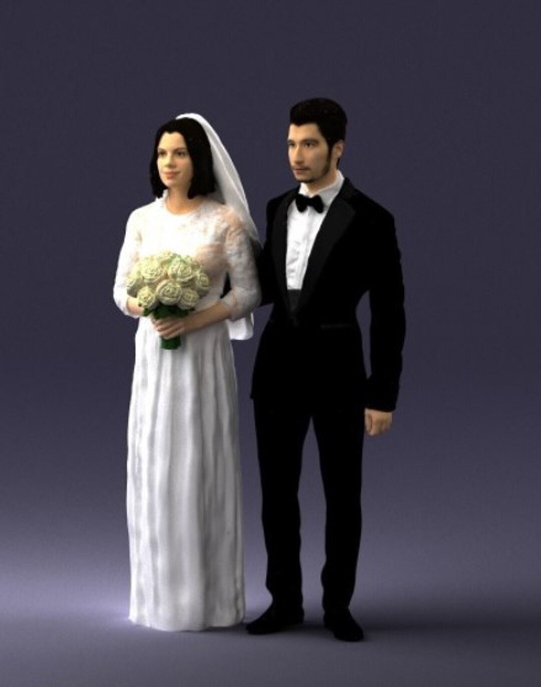 Highly-detailed Model Figure of Wedding Couple (70mm) G Gauge - Etsy