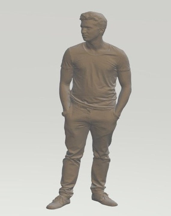 Model Figure of Casual Man 70 Mm High 1:24 Scale Made by | Etsy