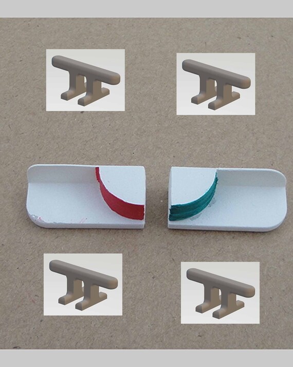 A Set of 4 Model Boat Cleats 25mm Long Set of Navigational - Etsy