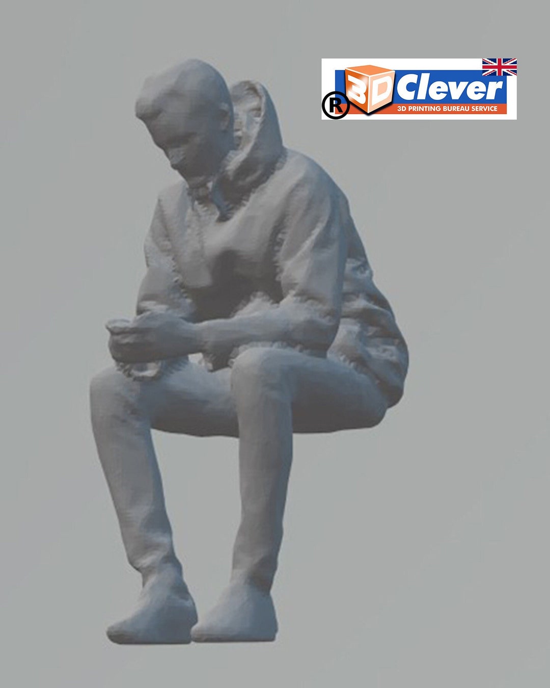 Model Figure of Boy Texting 50 Mm High 1:24 Scale, G Gauge Made by ...
