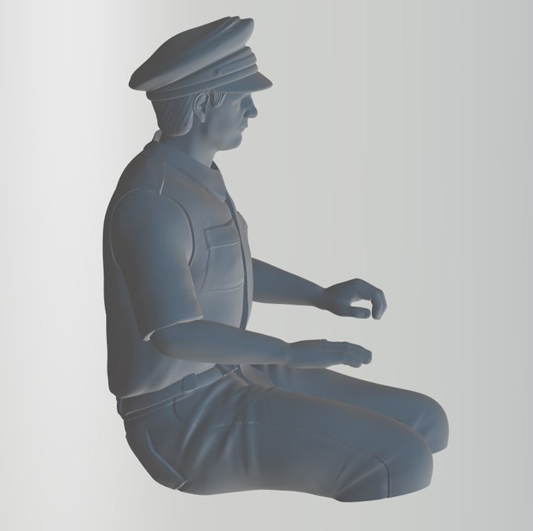Highly-detailed Model Figure of a Train Driver or a Pilot 50mm Tall - Etsy