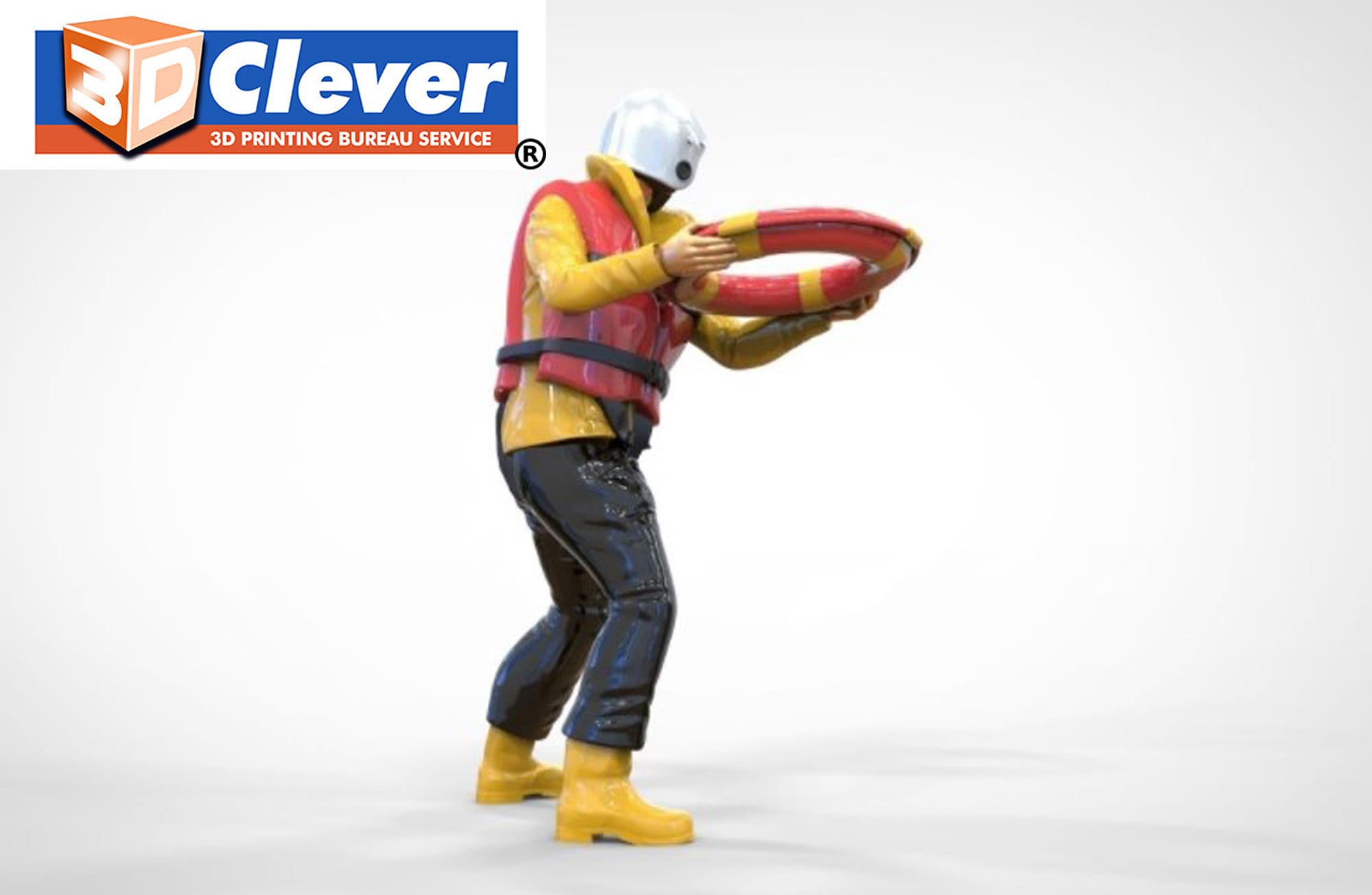Model Figure of a RNLI Throwing a Lifebuoy 70 Mm High 1:24 - Etsy UK