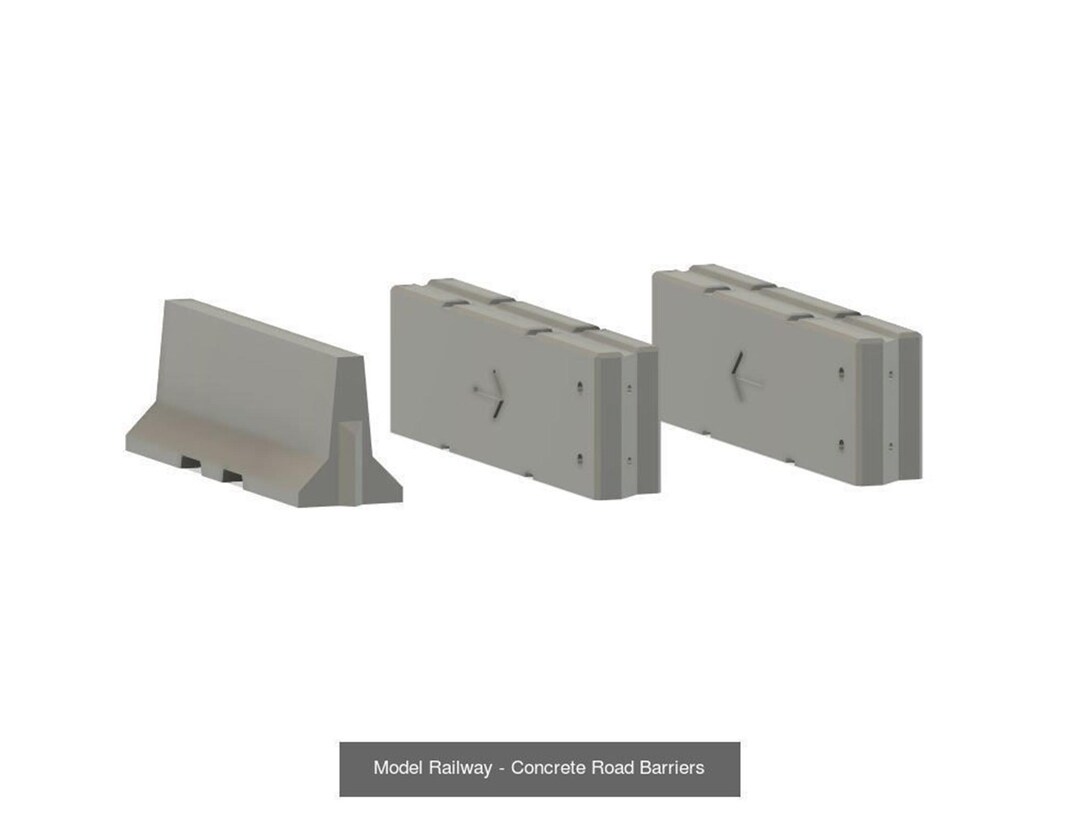 Supply of 3 Concrete Barriers 307 Consisting of One Triangular Base and ...