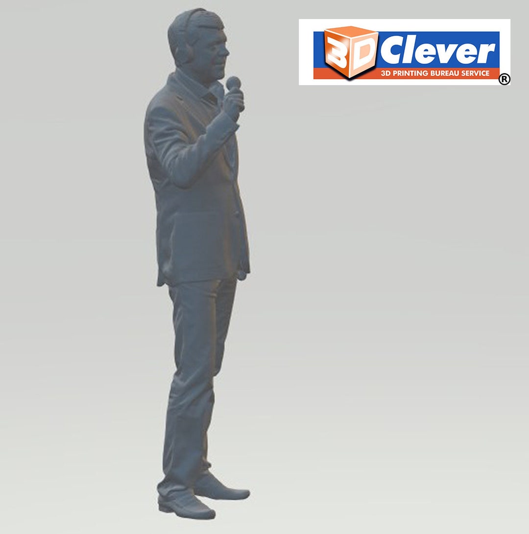 Architectural Model Figures 1:76 Scale, of a Man Hold a Microphone ...